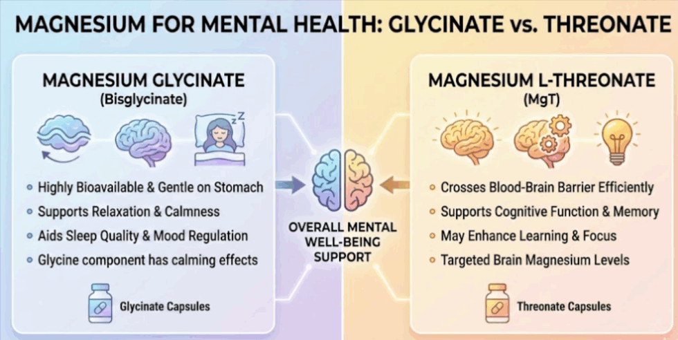 Magnesium L-Threonate vs Magnesium Glycinate: Form Mental Health ...